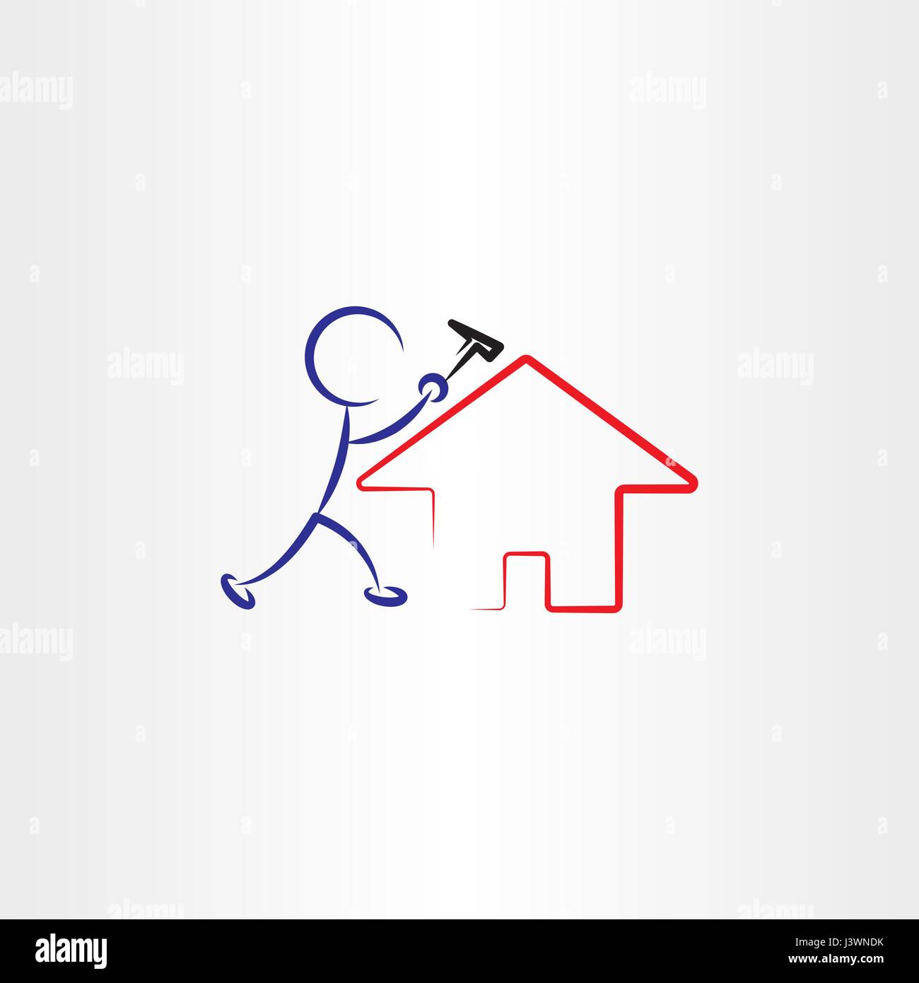 man repair house vector Stock Vector Image & Art - Alamy