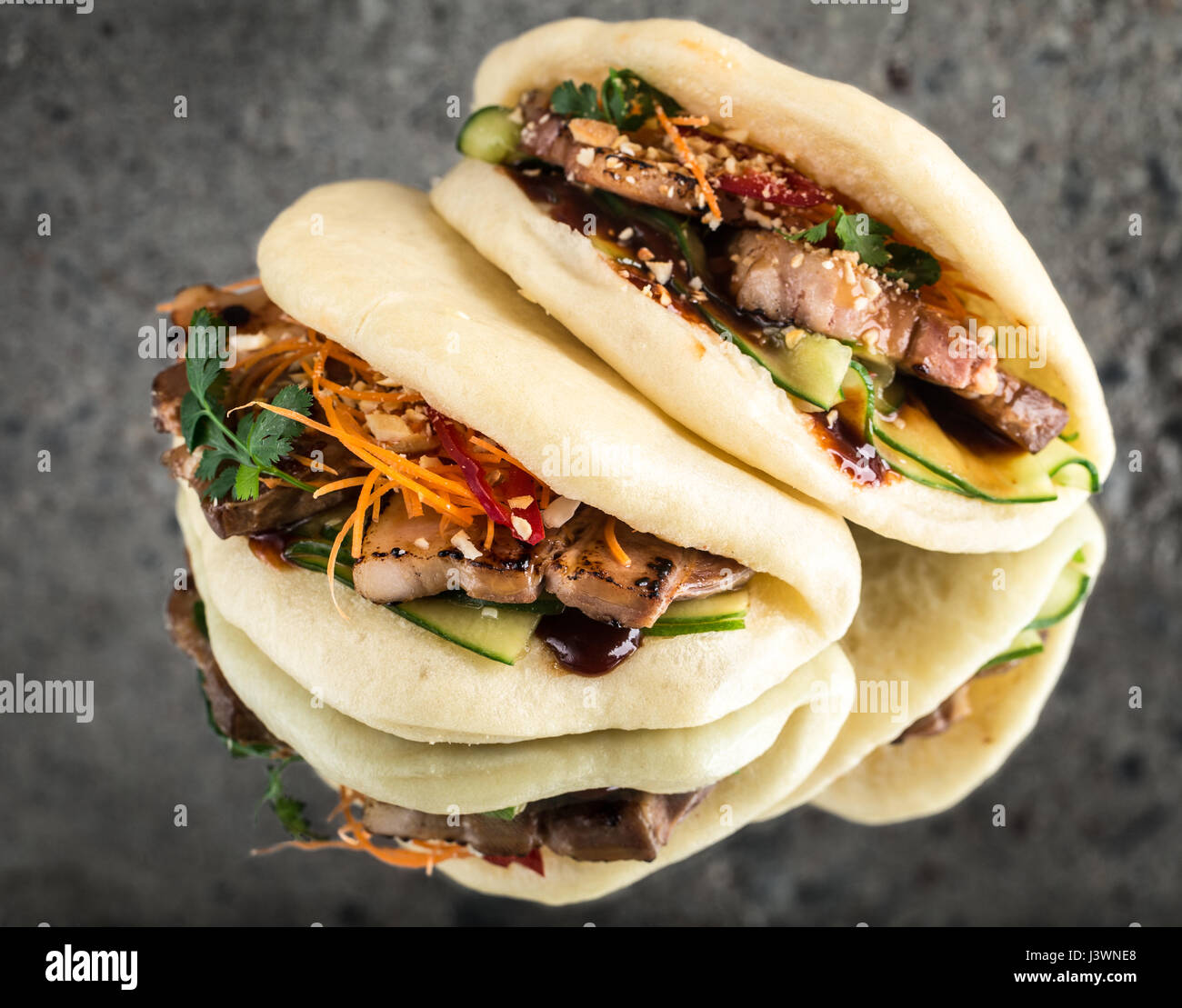 Bao bun steamed sandwich with pork, gua bao Stock Photo: 140092576 - Alamy