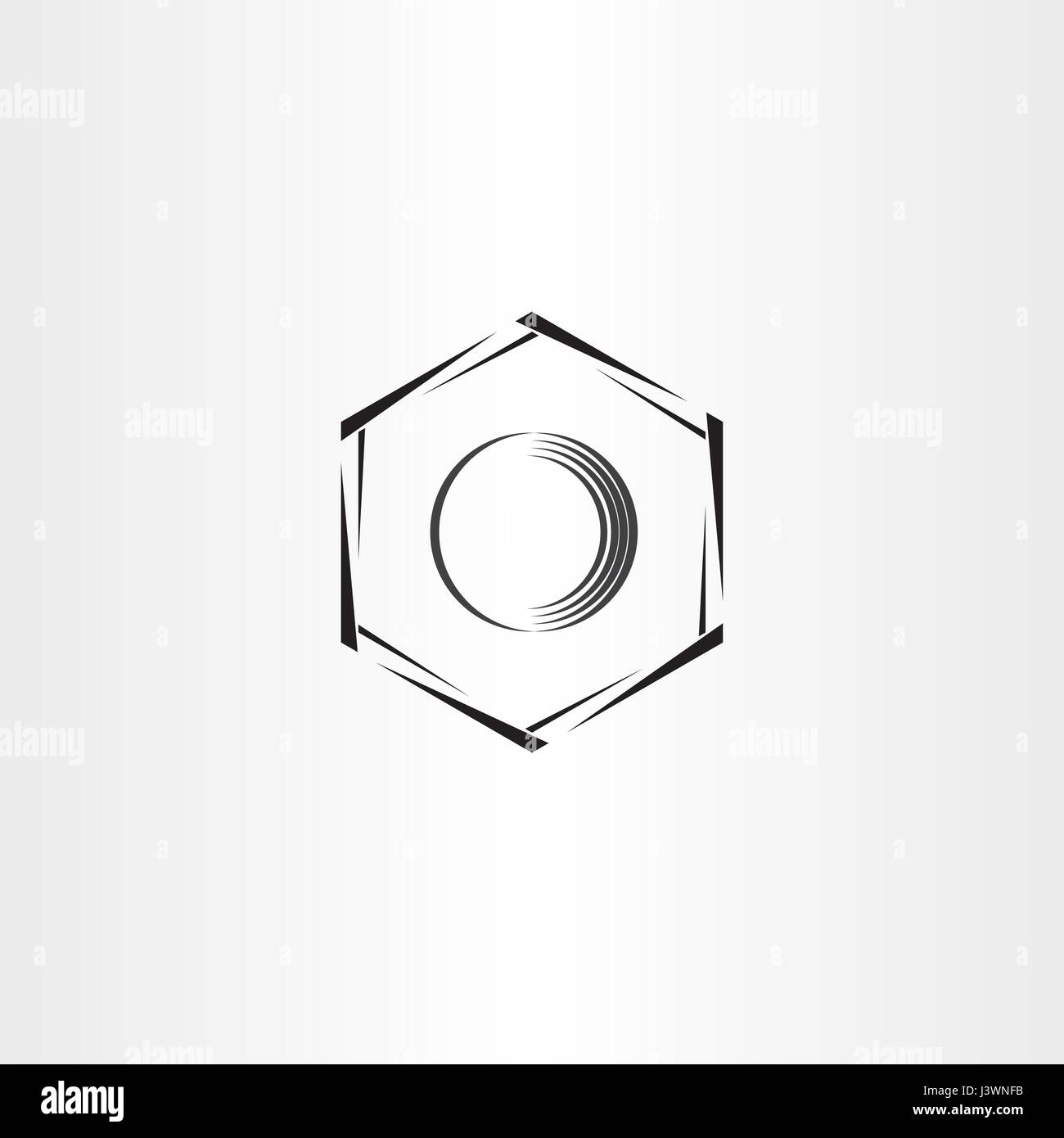 mechanics hex nut vector icon stylized Stock Vector Image & Art - Alamy
