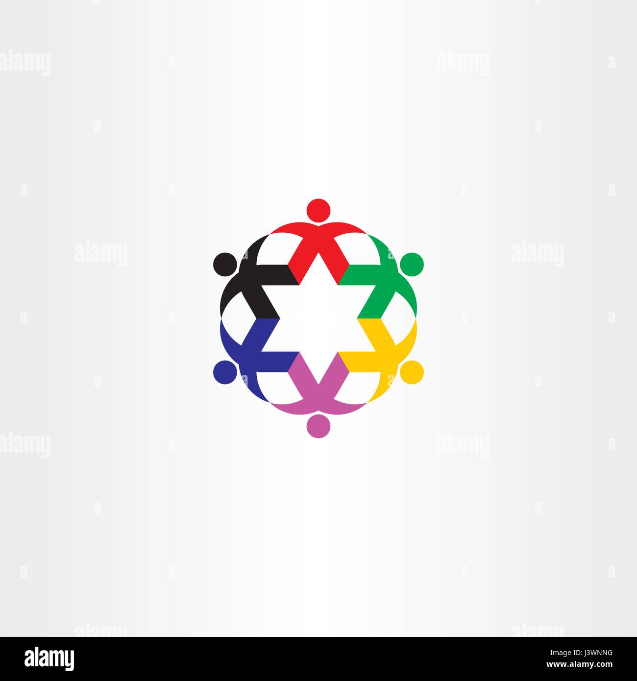 people circle star icon team vector Stock Vector Image & Art - Alamy