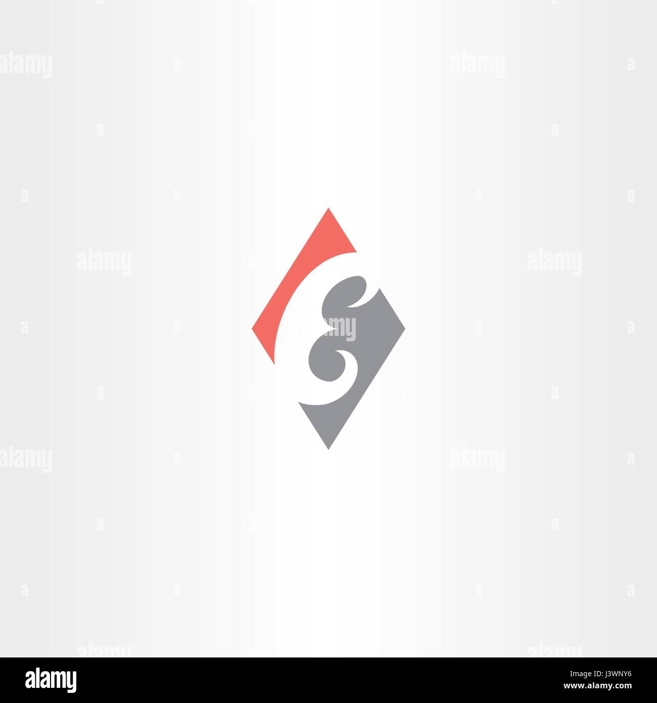 red gray letter e logo icon vector Stock Vector Image & Art - Alamy