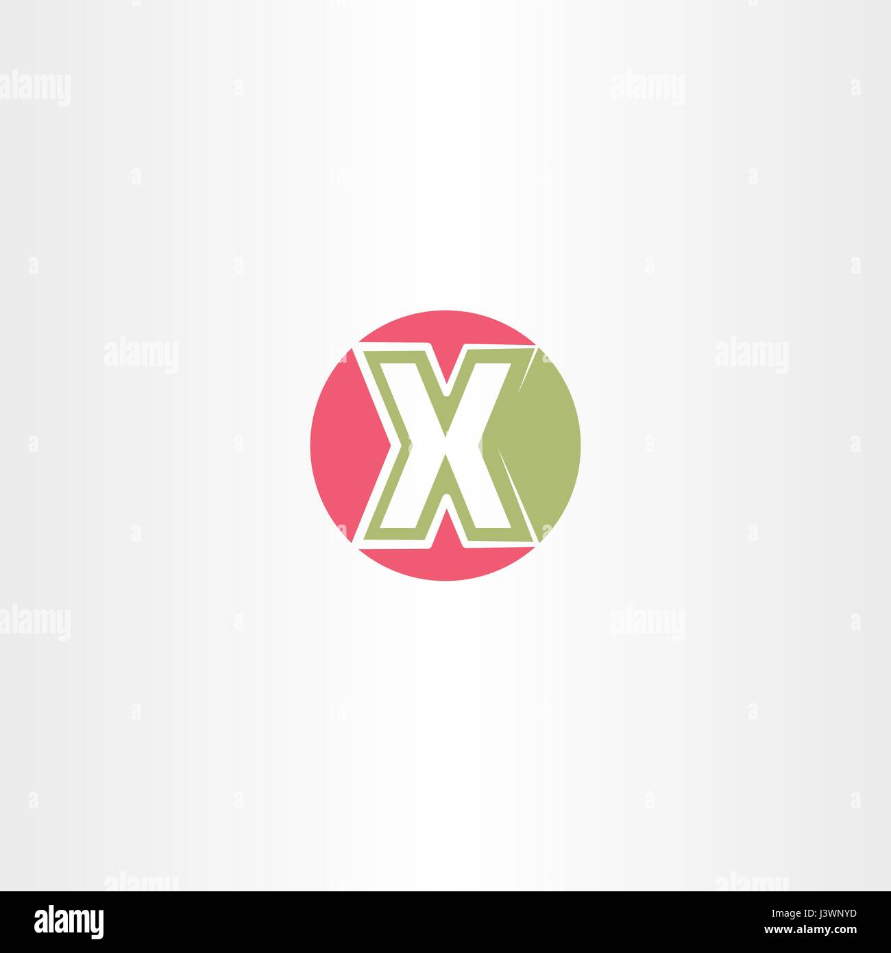 red green x letter circle logo icon Stock Vector Image & Art - Alamy