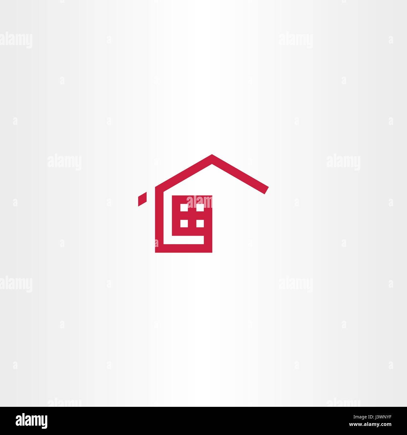 red icon home house real estate vector symbol Stock Vector Image & Art ...