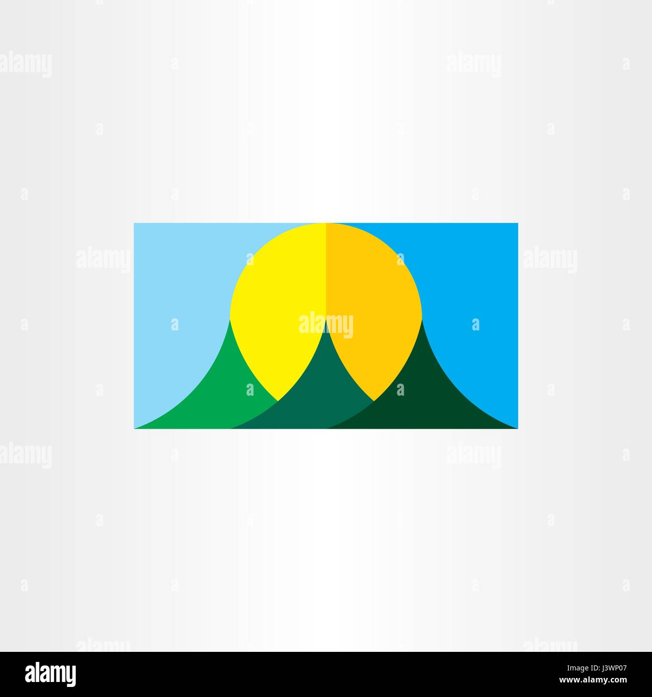 Rising sun vector vectors hi-res stock photography and images - Alamy