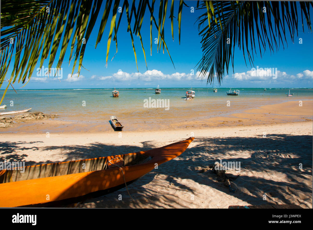 tropical and exotic beach of Moreré, Ilha do Boipeba, Bahia, Brazil ...