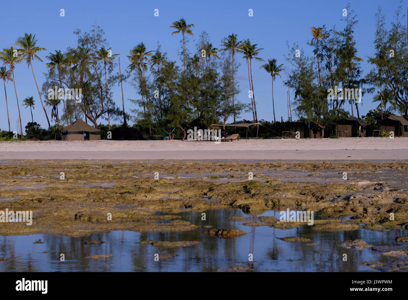 A campsite in the island of Matemo in the Quirimbas Archipelago in the ...