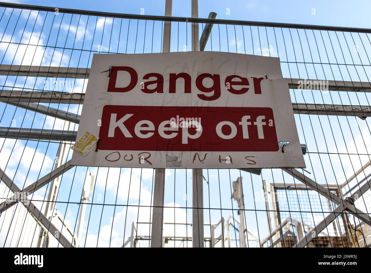 'Danger Keep Off' sign modified to say 'Danger Keep Off Our NHS ...