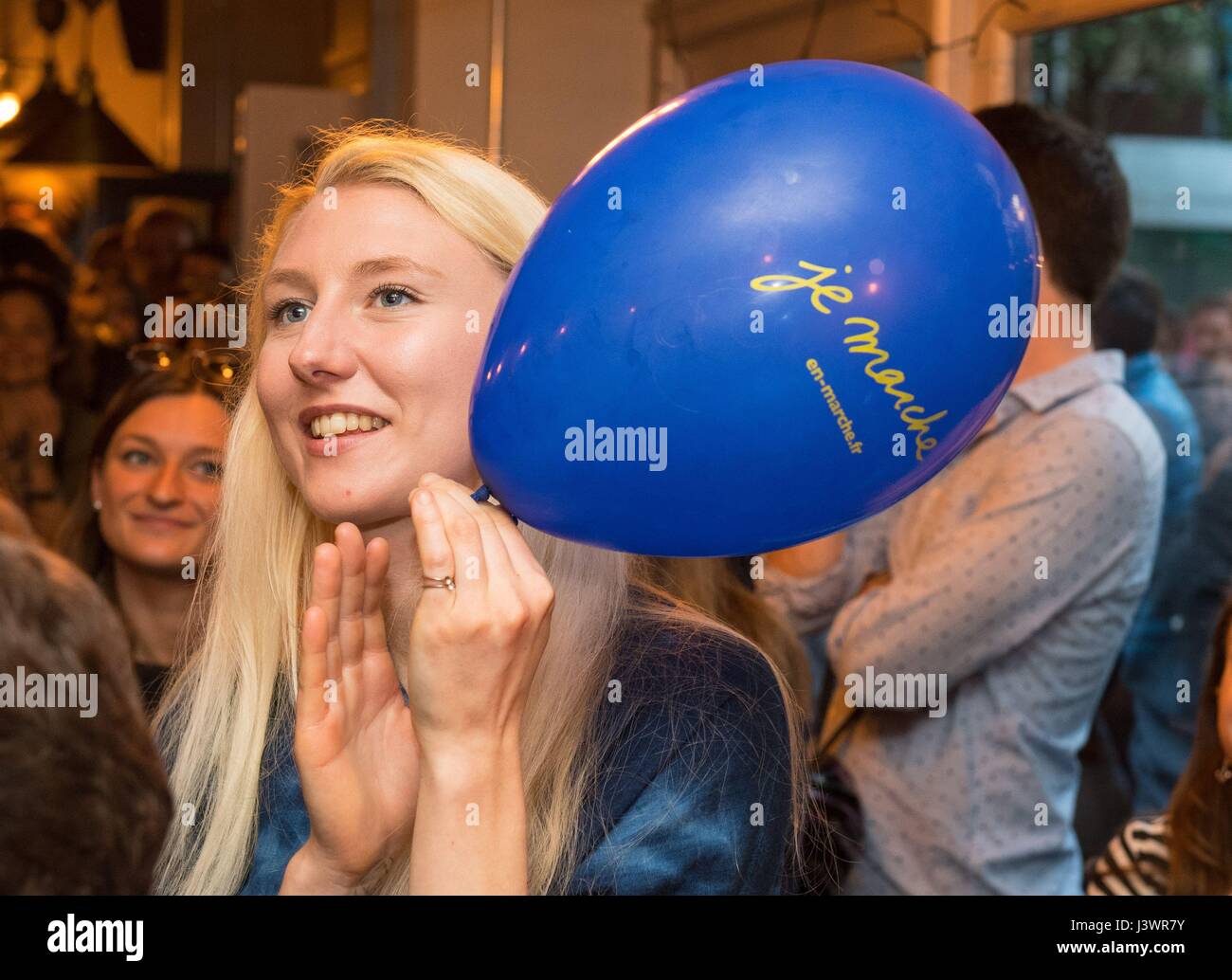 French citizens at the Square Pig pub in Holborn, central London, as ...