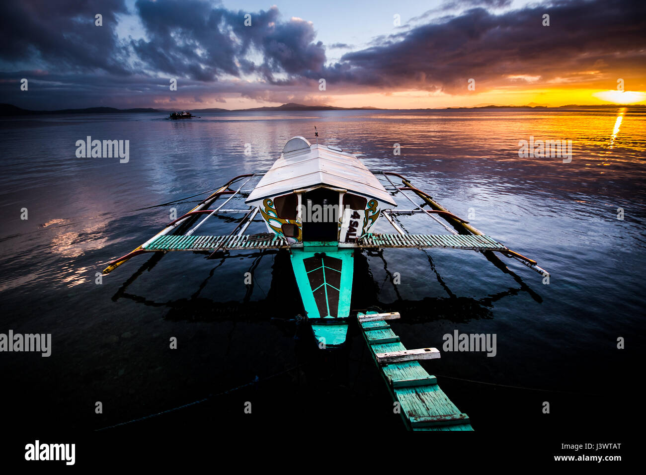 Morning walk at the sea port passenger terminal. Surigao, Philippines ...