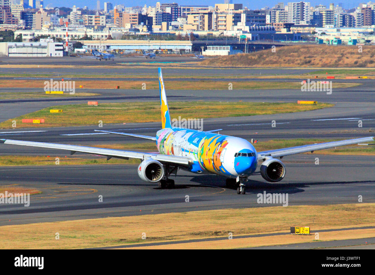 ANA Pokemon Jet Boeing 777 at Haneda Airport Tokyo Japan Stock Photo ...