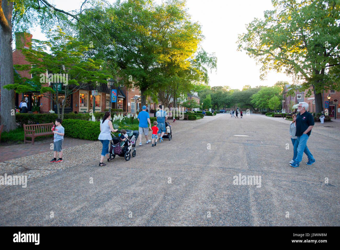USA Virginia VA Colonial Williamsburg Merchants Square on Duke of ...