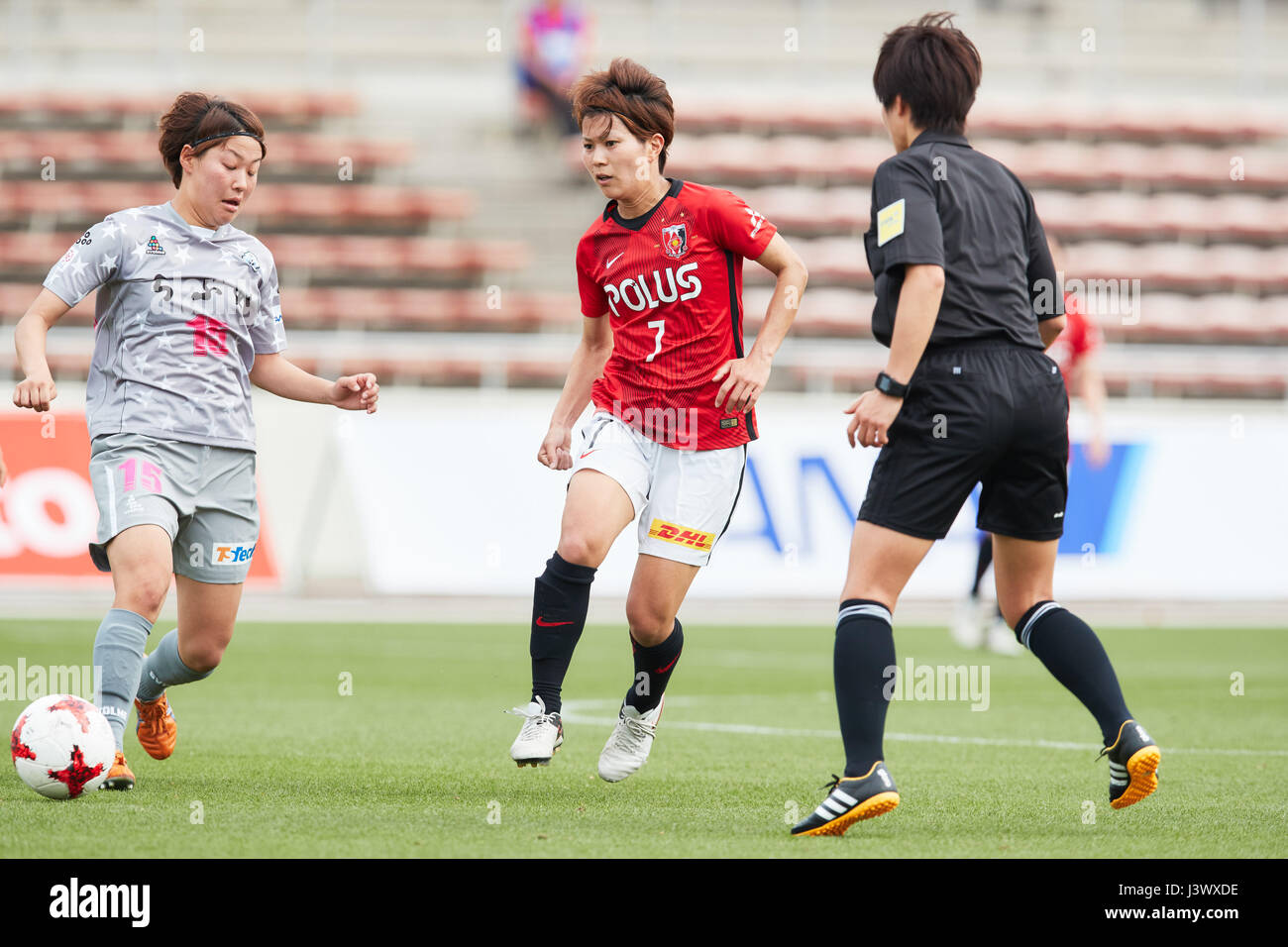 Saitama, Japan. 7th May, 2017. Risa Ikadai (Reds Ladies) Football ...