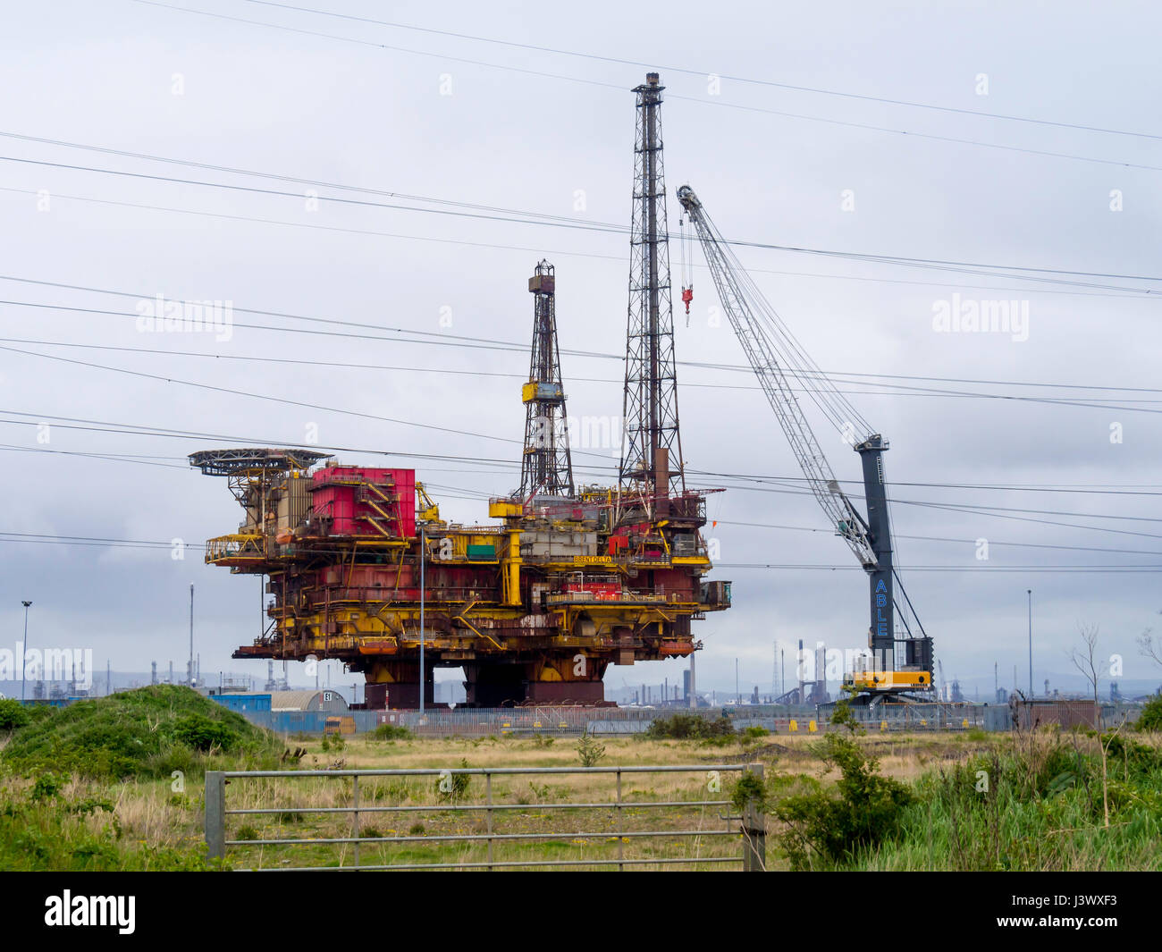 Seaton Carew Co. Durham England UK 7 May 2017. The topside deck of the ...