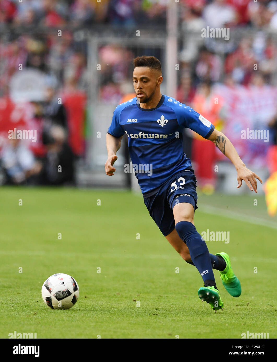 Sidney Sam of Darmstadt in action during the German Bundesliga soccer ...