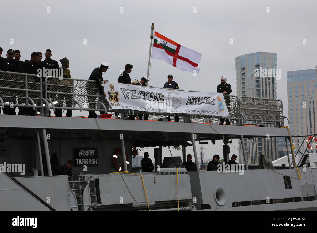 Indian Navy Frigate Tarkash arrives in London Stock Photo - Alamy
