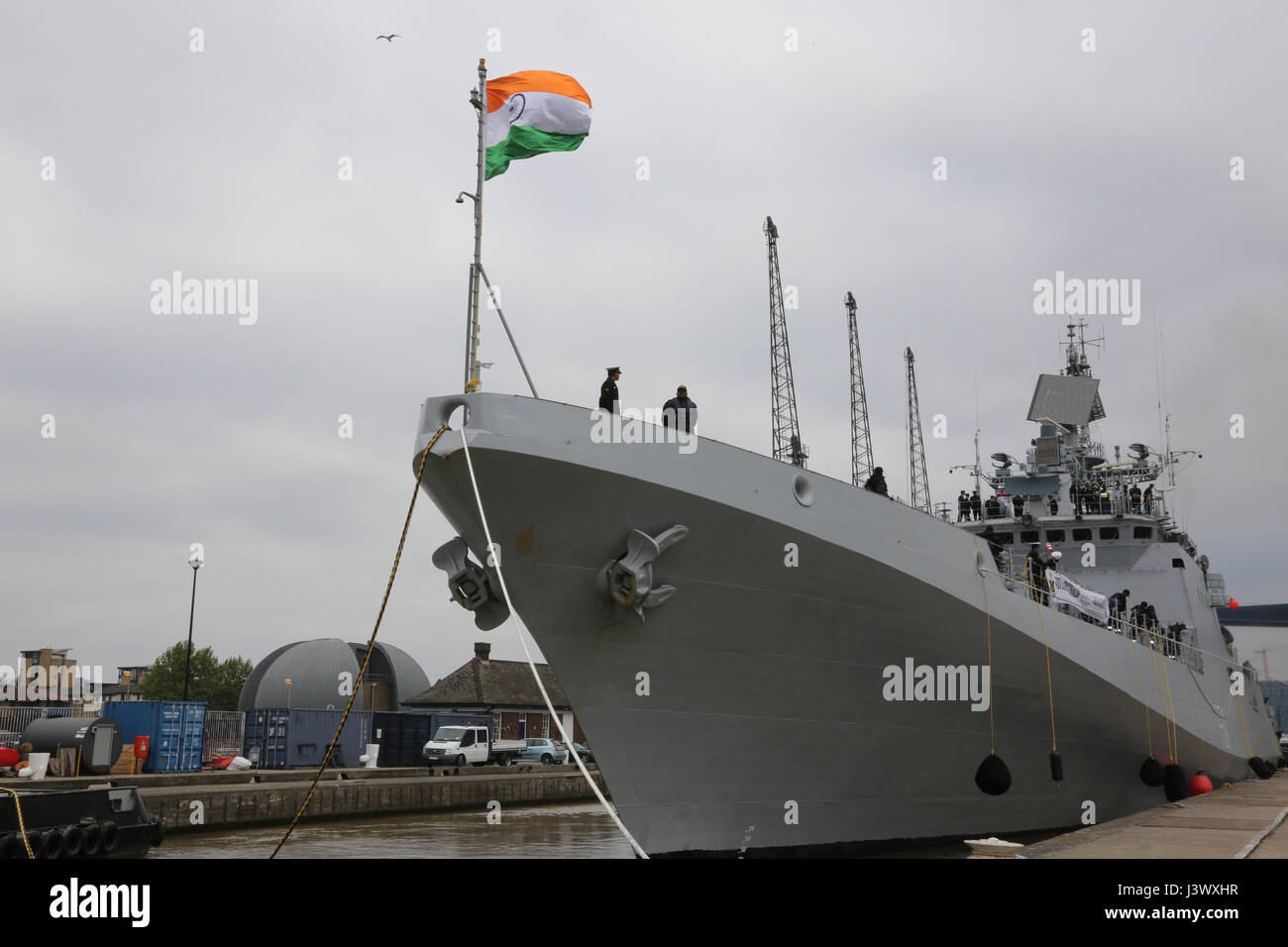Indian Navy Frigate Tarkash arrives in London Stock Photo - Alamy