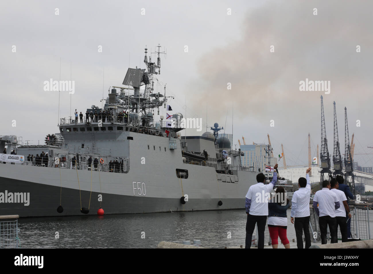 Indian Navy Frigate Tarkash arrives in London Stock Photo - Alamy