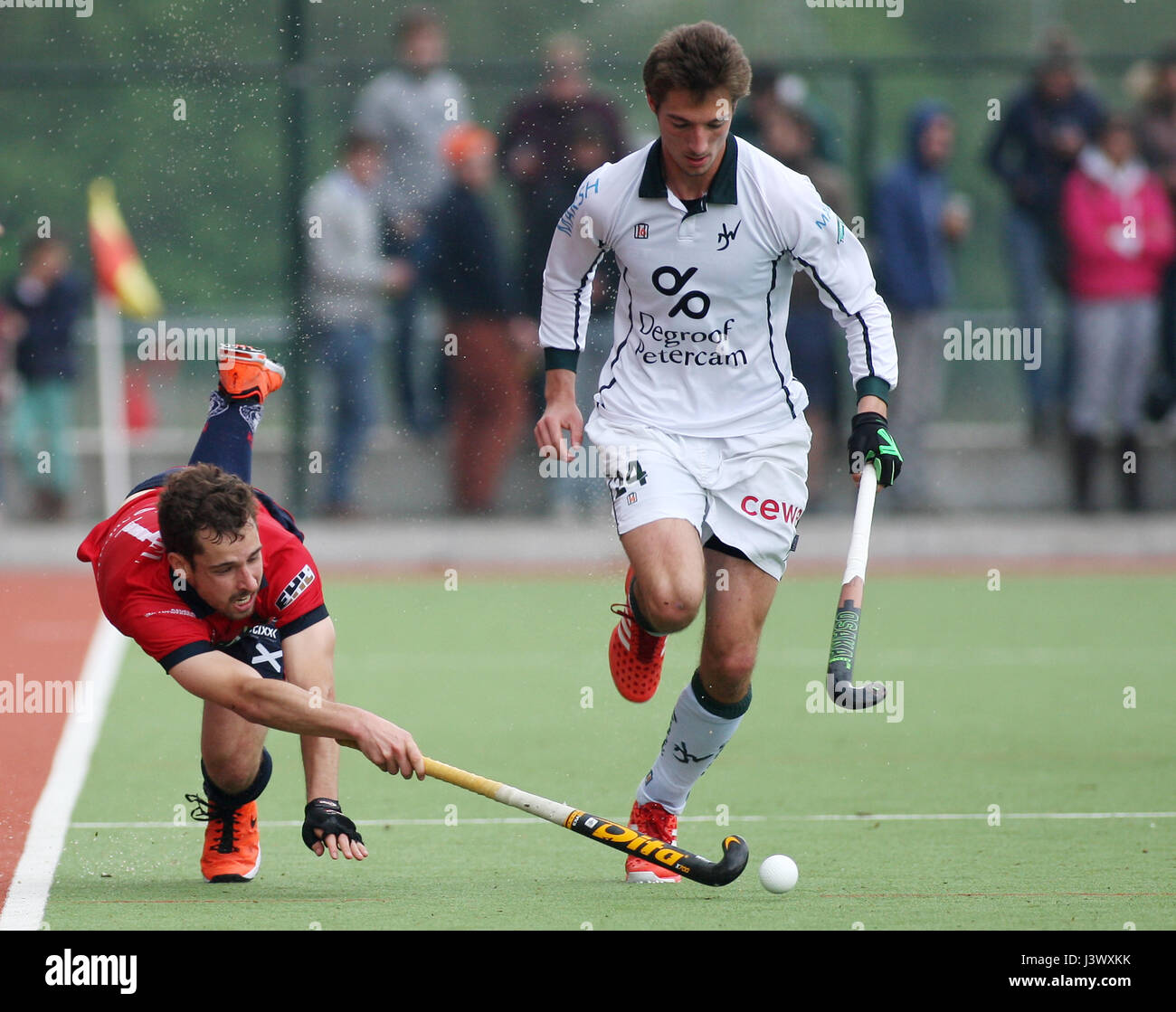 Waterloo, Belgium. 7th May 2017. Mens Hockey Play Off,Waterloo Ducks ...