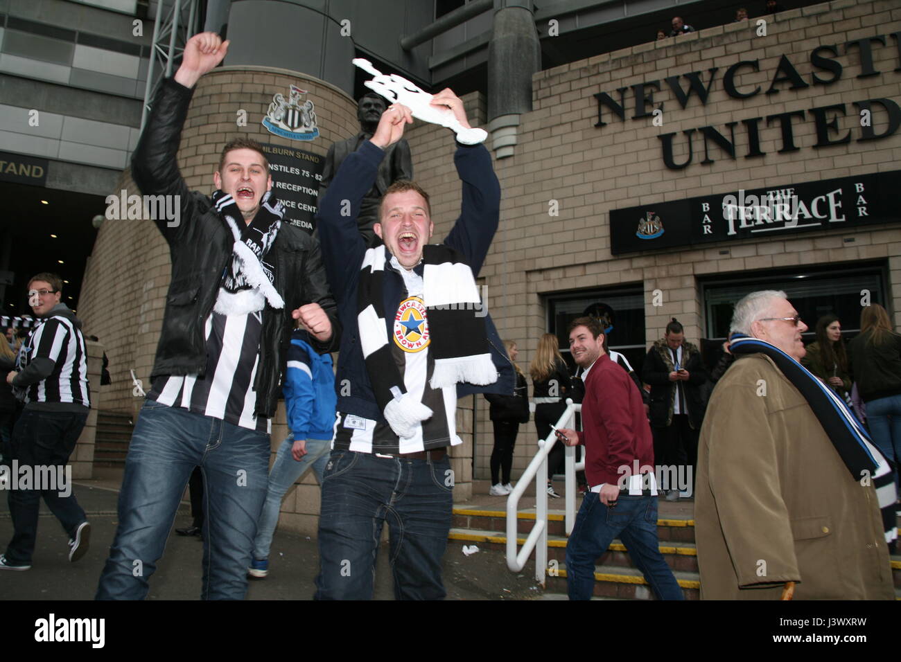 Newcastle, UK. 7th May, 2017. Newcastle United Fans Celebrate Winning ...
