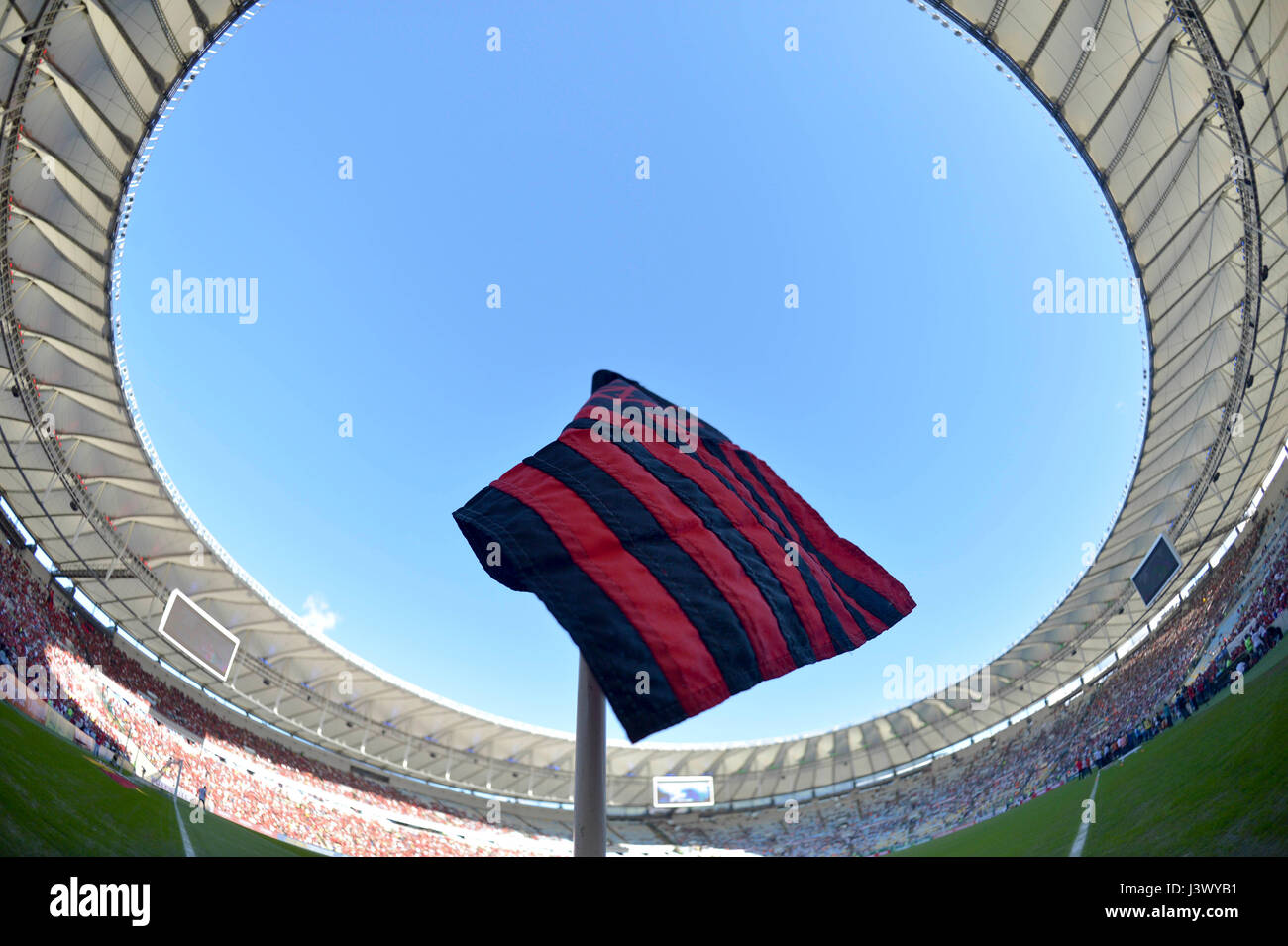 Rio De Janeiro, Brazil. 07th May, 2017. View of the stadium with the ...