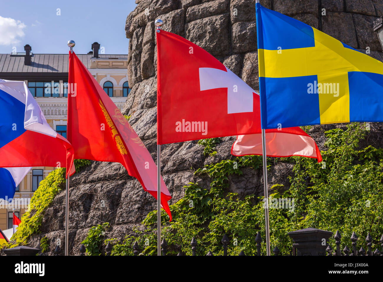 Eurovision flags hi-res stock photography and images - Alamy