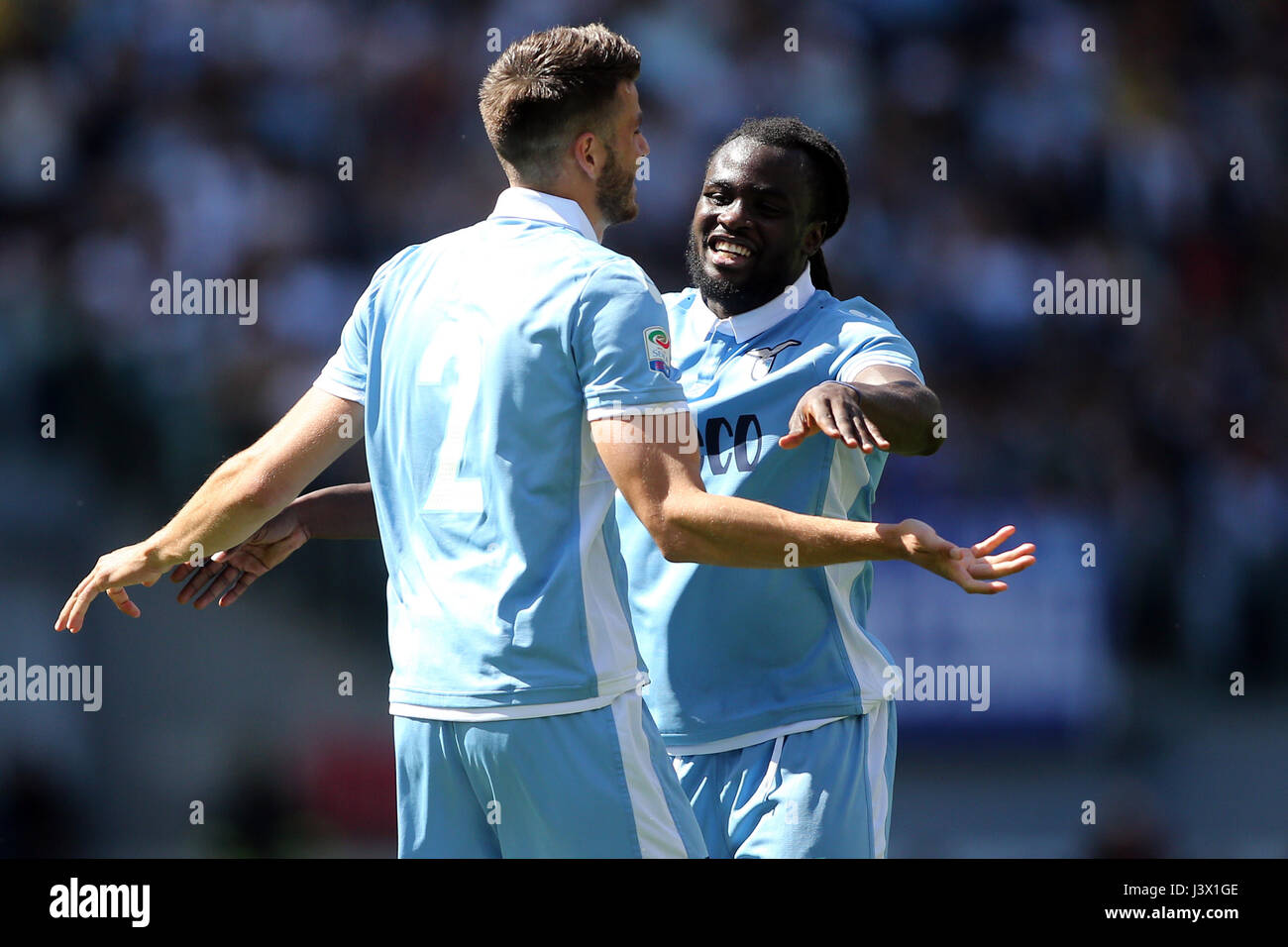 Italy, Rome, May 7th 2017: Hoedt score the gol and celebrates during ...