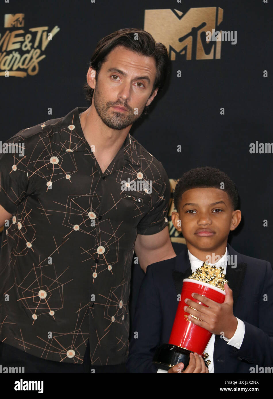 Los Angeles, Ca, USA. 7th May, 2017. Milo Ventimiglia, Lonnie Chavis ...