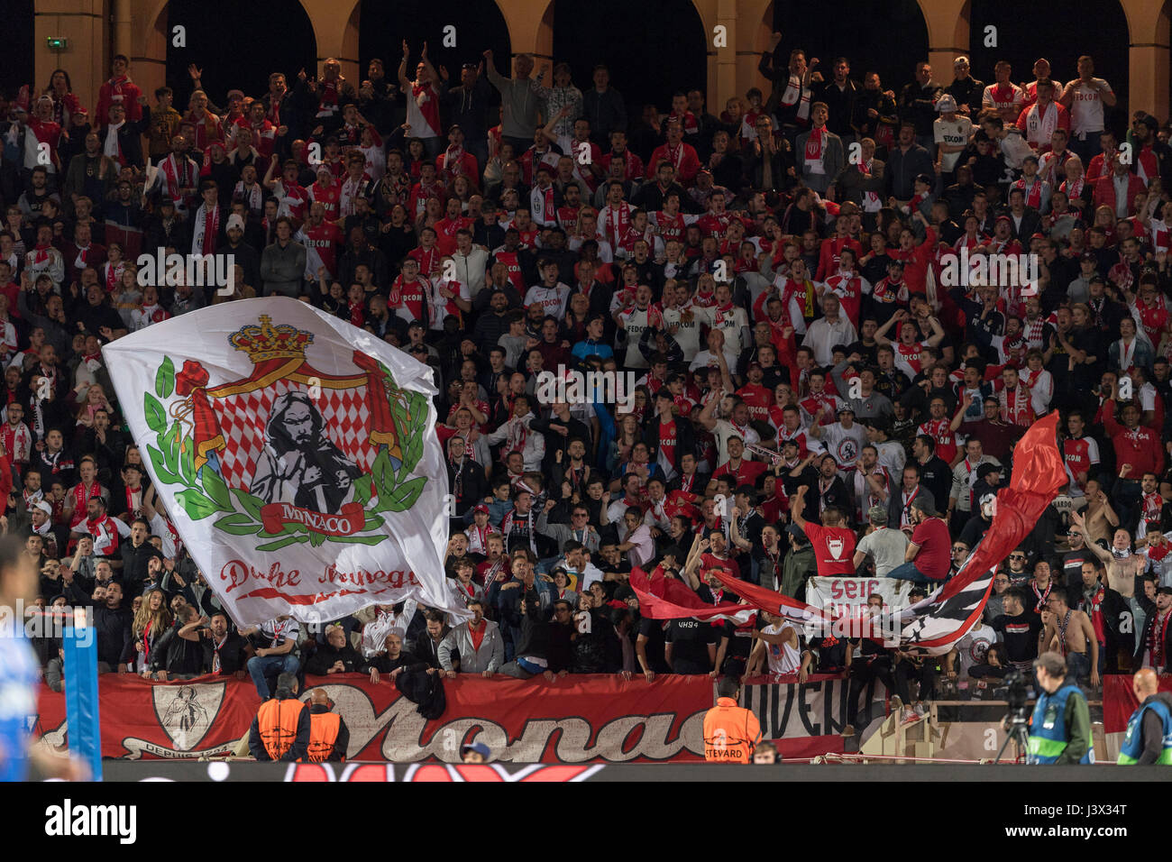 Monaco. 3rd May, 2017. Monaco fans, MAY 3, 2017 - Football/Soccer ...