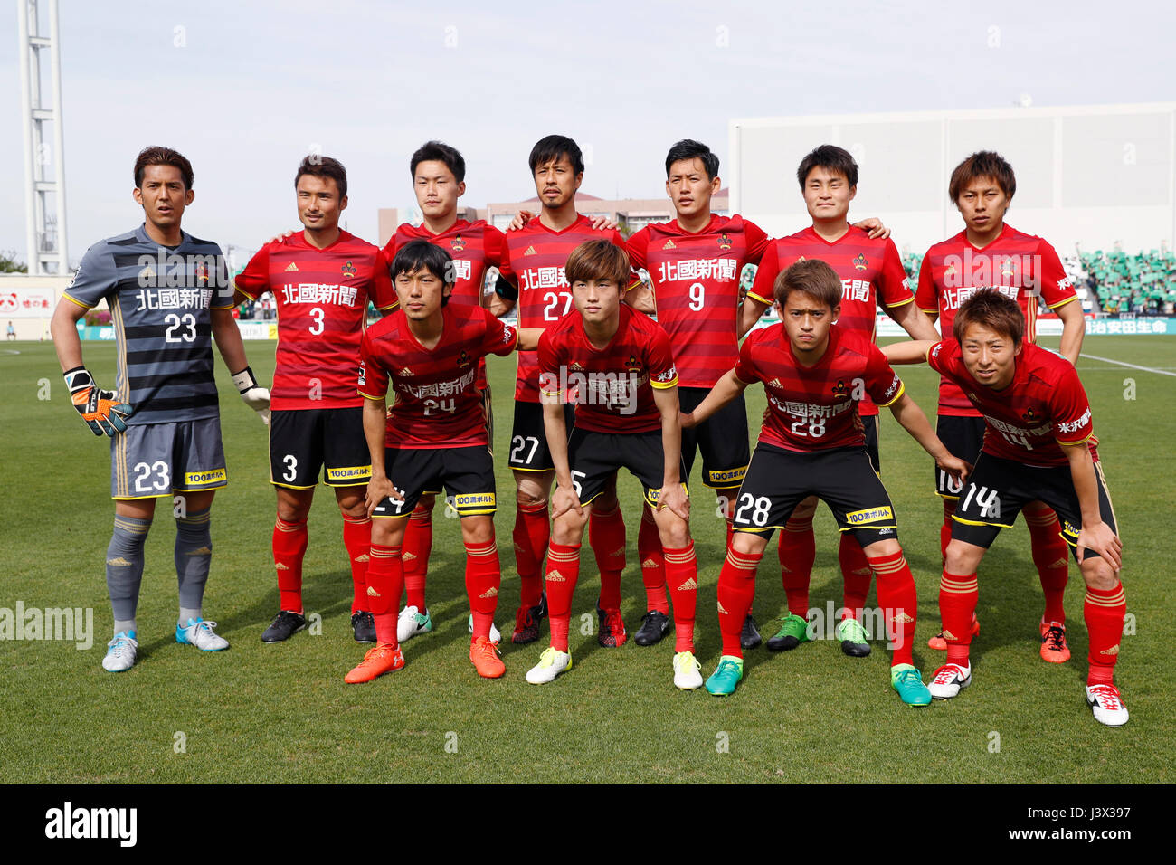 Tokyo, Japan. 3rd May, 2017. Zweigen Kanazawa team group line-up ...