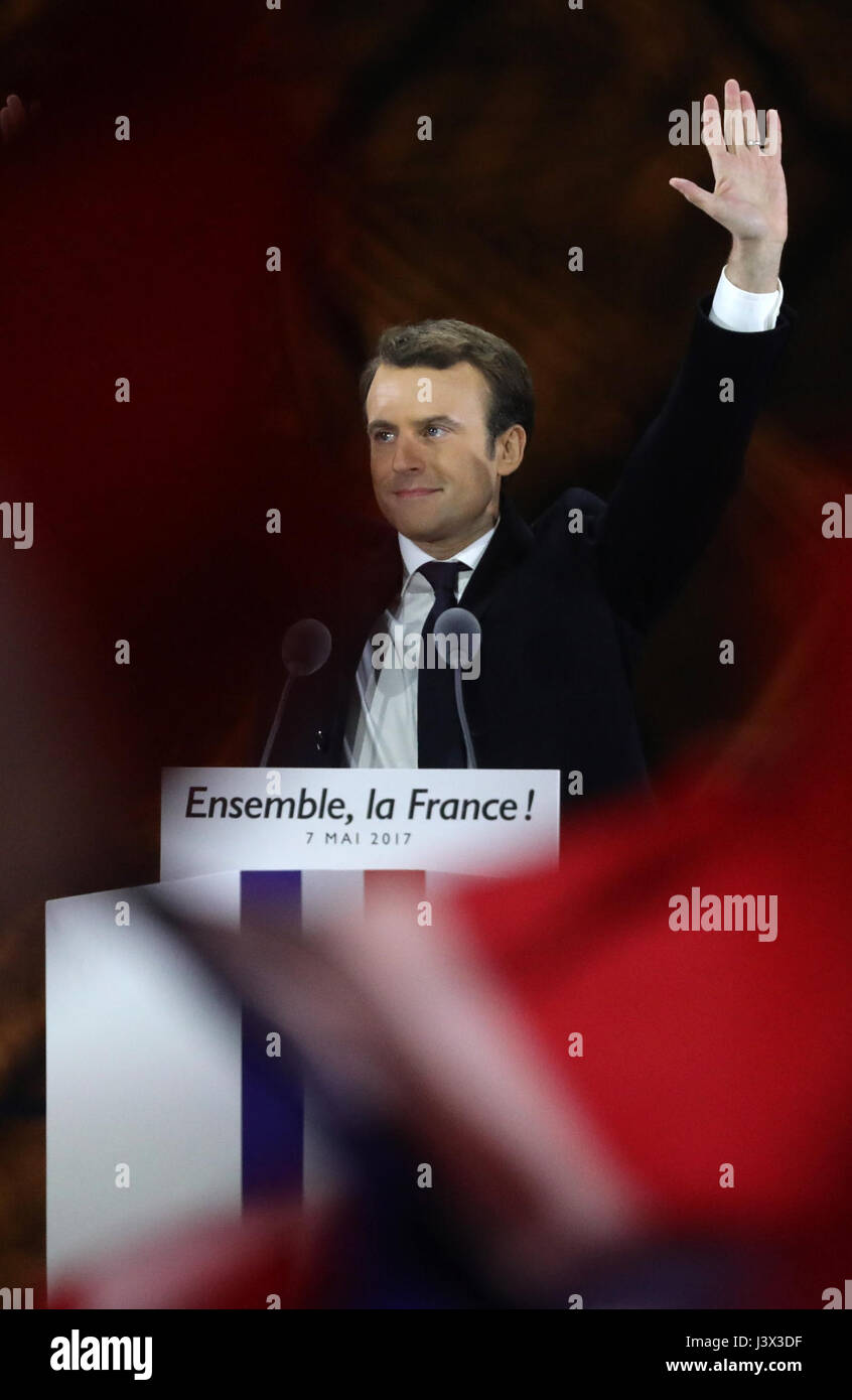 Paris, France. 7th May, 2017. The French liberal presidential candidate ...