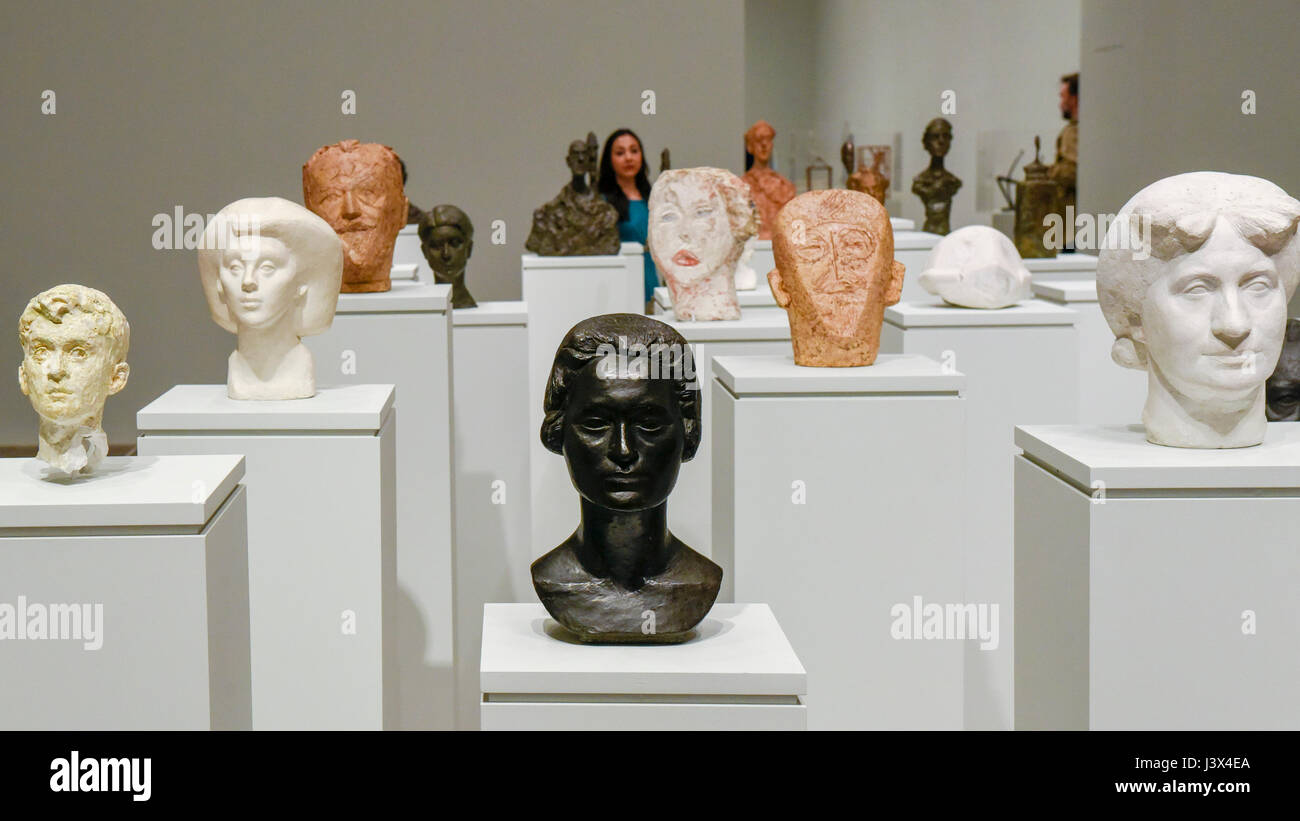 London, UK. 8 May 2017. Some of the 20 spectacular heads welcoming ...