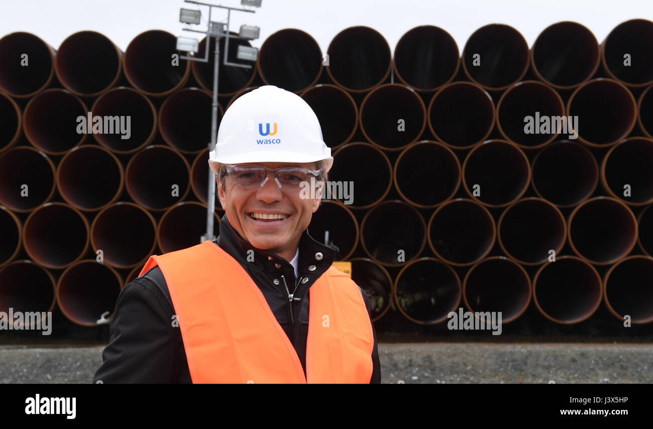 Giancarlo Maccagno, the CEO of Wasco Coatings Germany GmbH, in Mukran ...