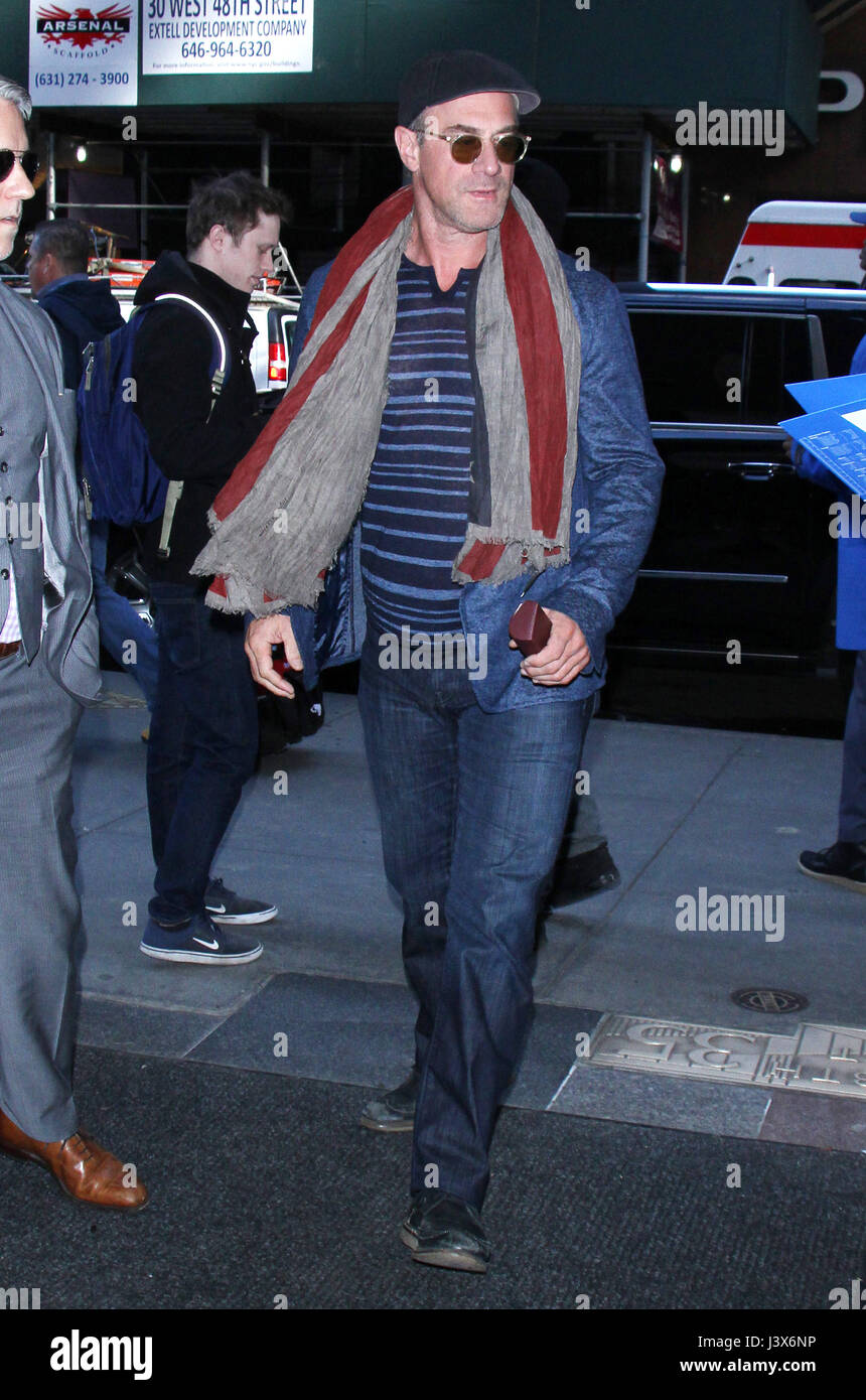 New York, NY, USA. 8th May, 2017. Christopher Meloni seen In New York ...