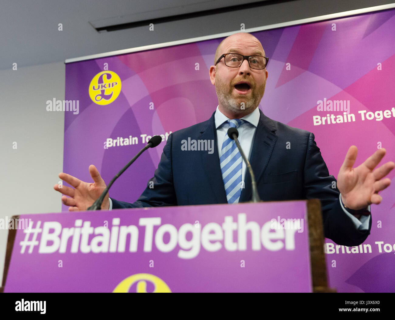Ukip leader paul nuttall speaking hi-res stock photography and images ...