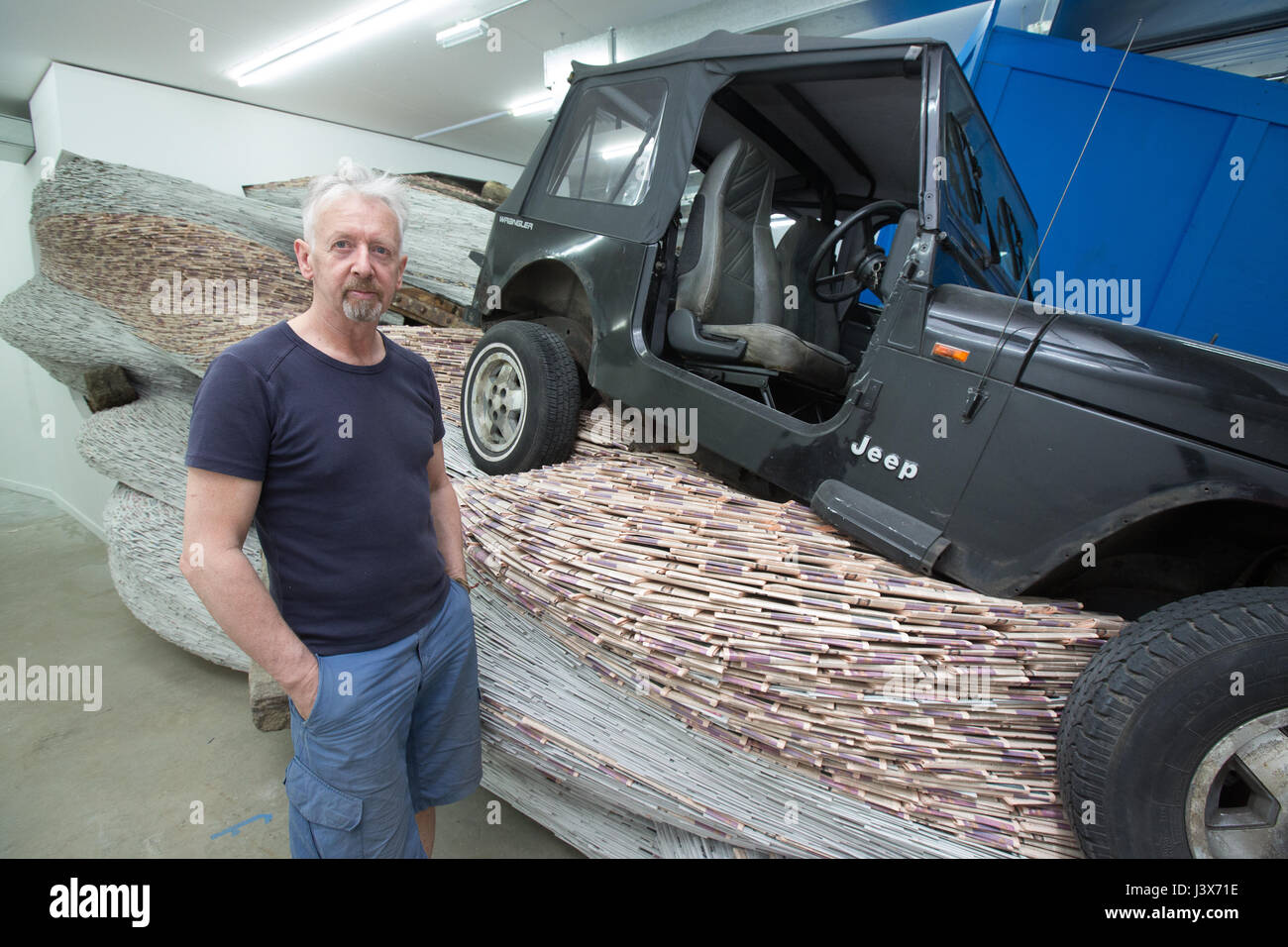 London, UK. 8th May, 2017. Scottish artist David Mach presents his solo ...