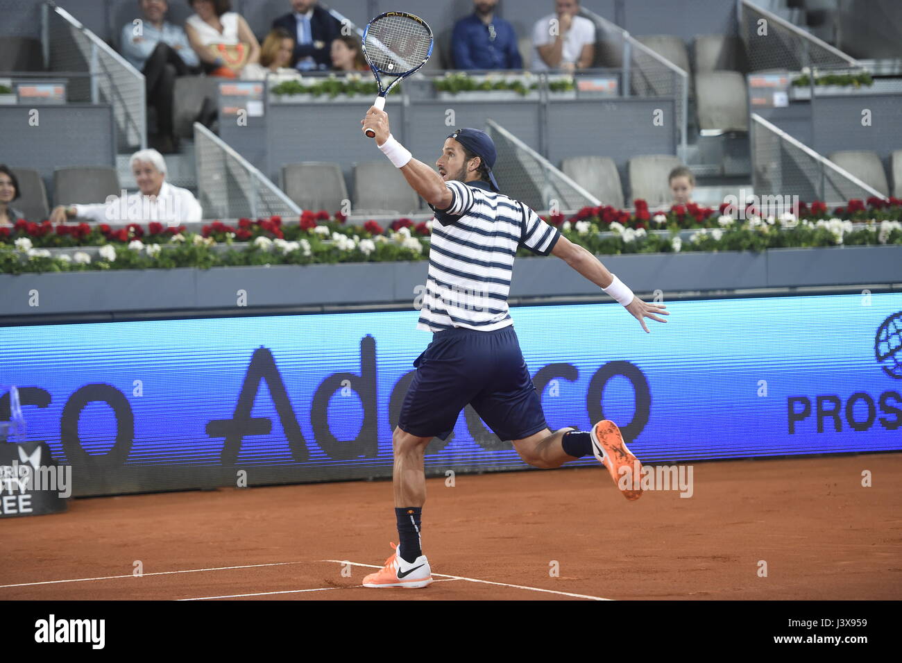 Madrid, Spain. 8th May, 2017. Tennis player Feliciano López during ...