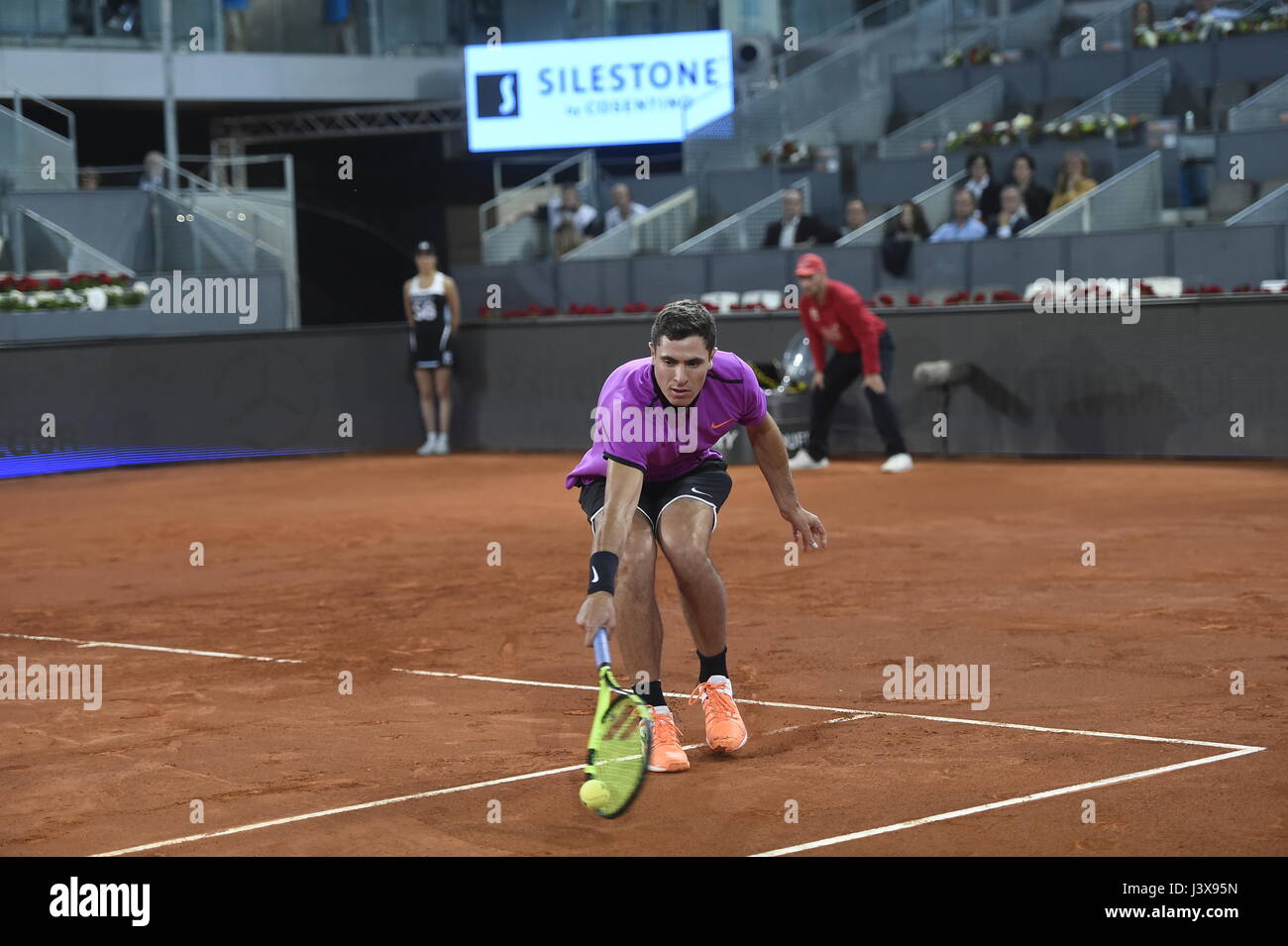 Madrid, Spain. 8th May, 2017. Tennis player Escobedo during match Mutua ...