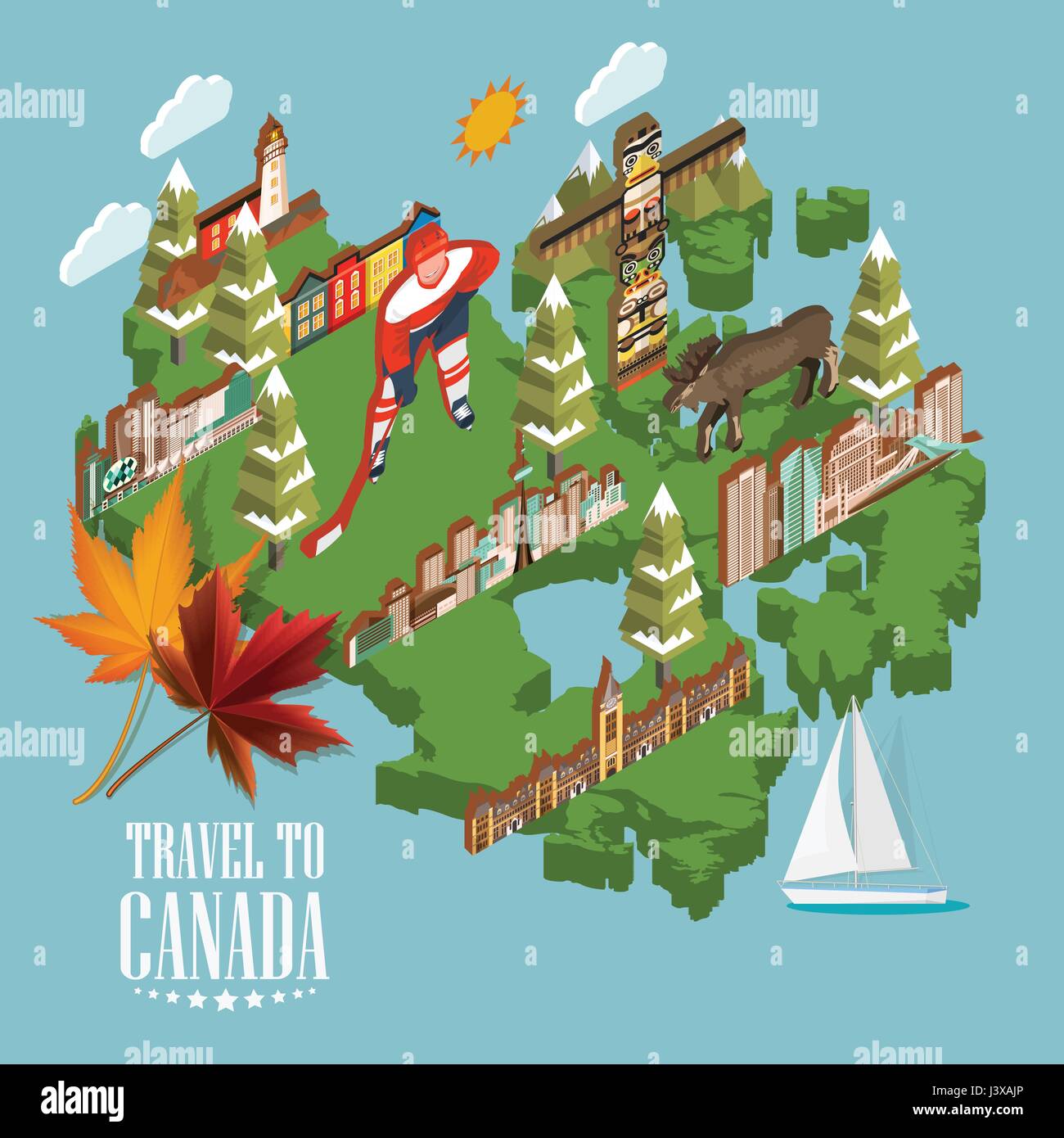 Tourism Canada Stock Vector Images - Alamy
