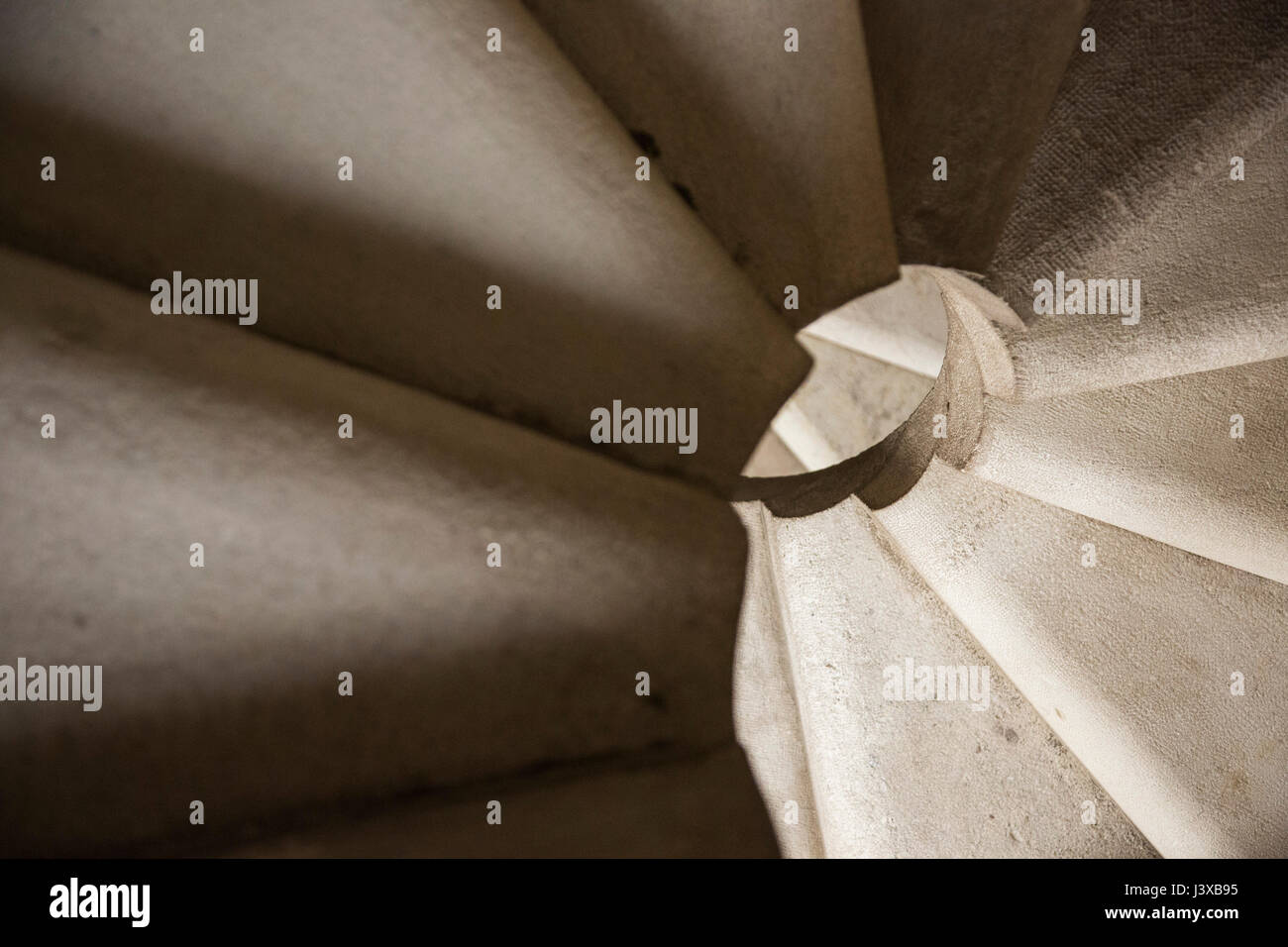 Sagrada Familia, interior view, spiralling staircase, Barcelona ...