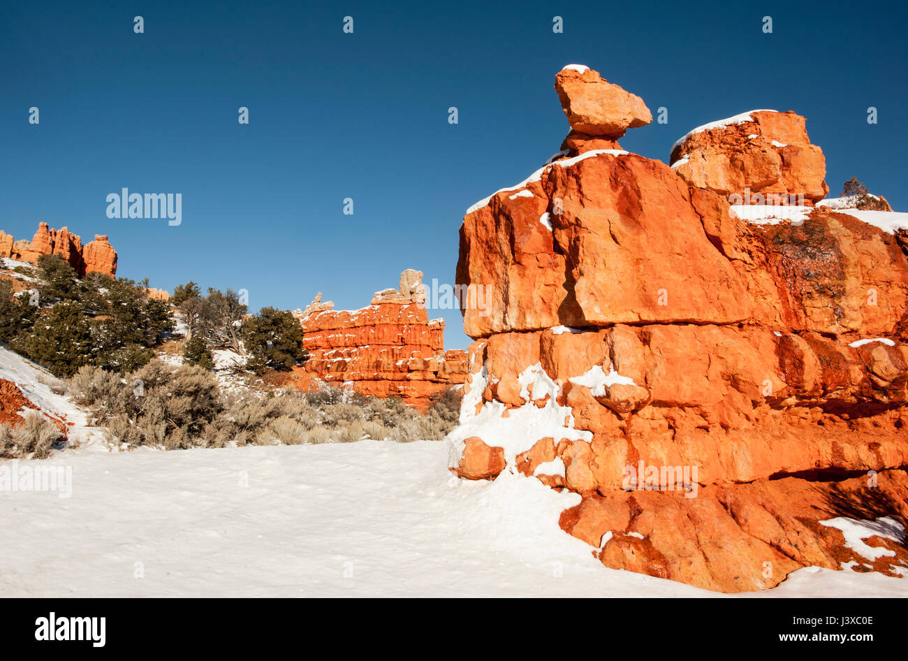 Utah; Red Rock Canyon Park; Natural Features; Desert; Winter Stock ...