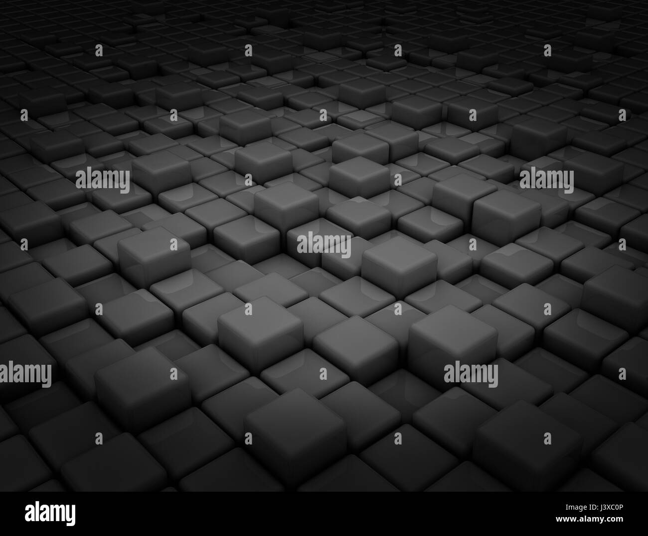 center light on dark 3d cubes abstract background Stock Photo - Alamy