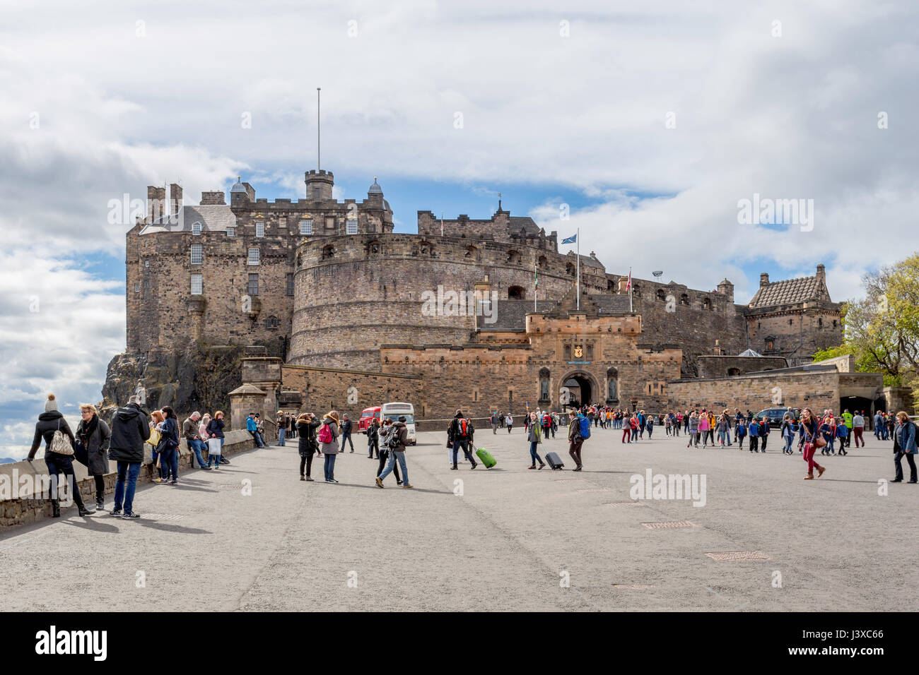 Edinburgh Castle, a historic fortress, which dominates the skyline of ...