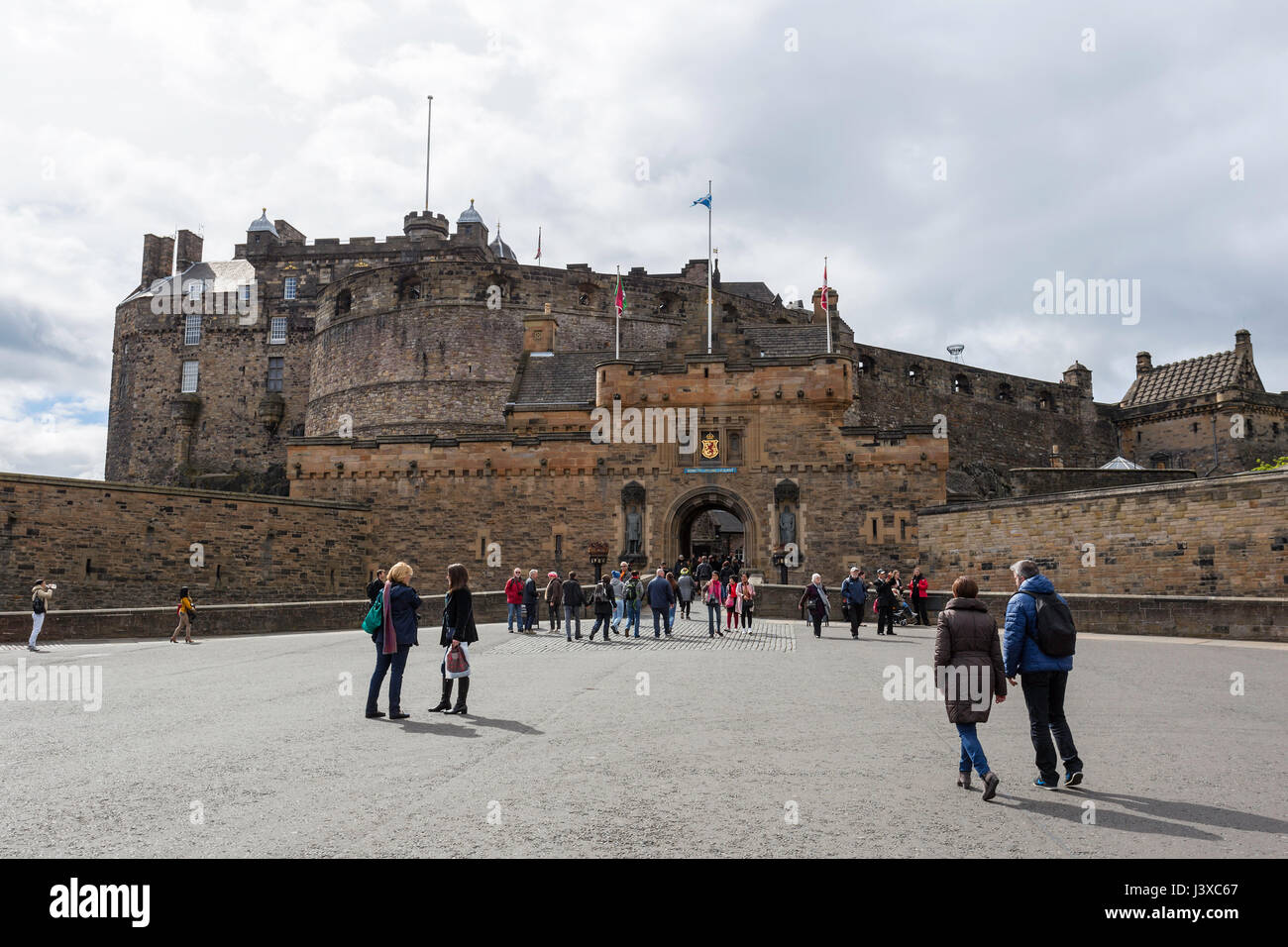 Edinburgh Castle, a historic fortress, which dominates the skyline of ...