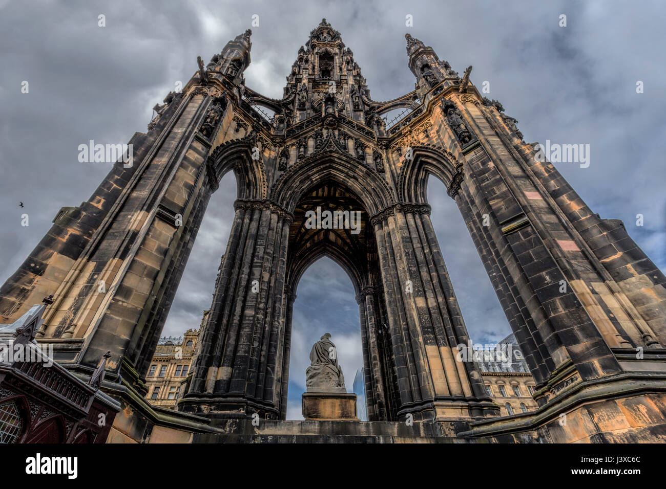 Scott Monument, a Victorian Gothic monument to Scottish author Sir ...