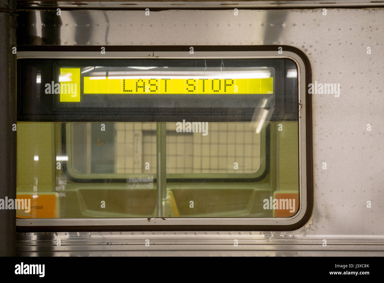 Last Stop Subway Sign Stock Photo - Alamy