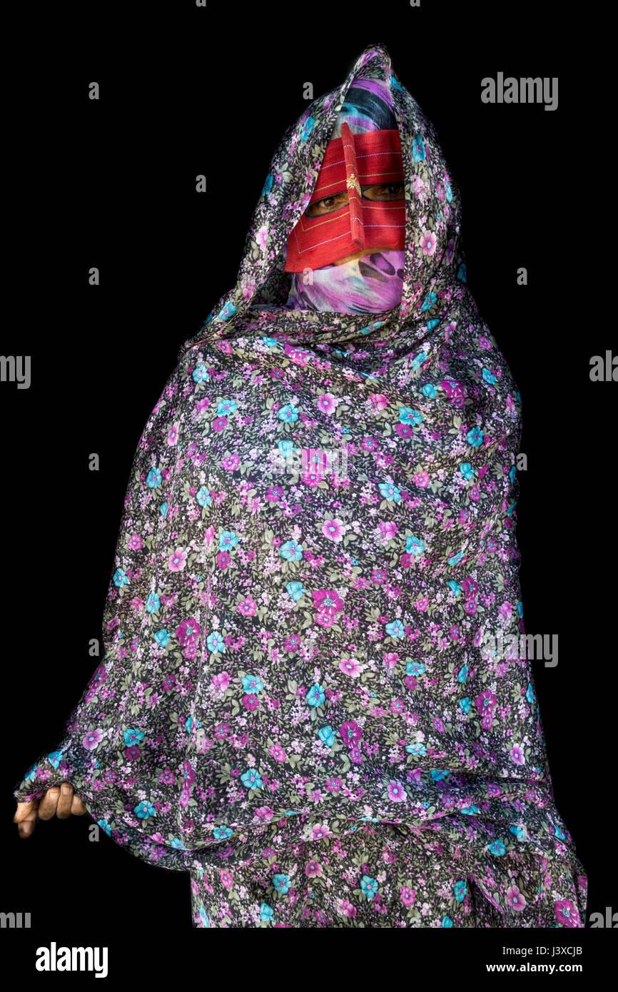 Women Wearing Burqa At Minab Weekly Market, Hormozgan Province, Iran ...