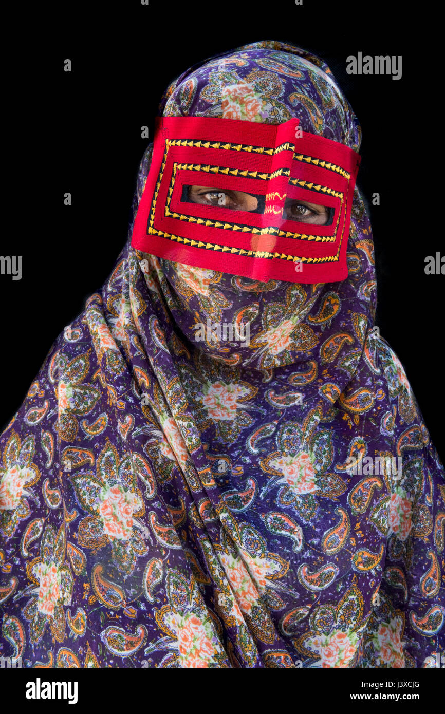 Women Wearing Burqa At Minab Weekly Market, Hormozgan Province, Iran ...