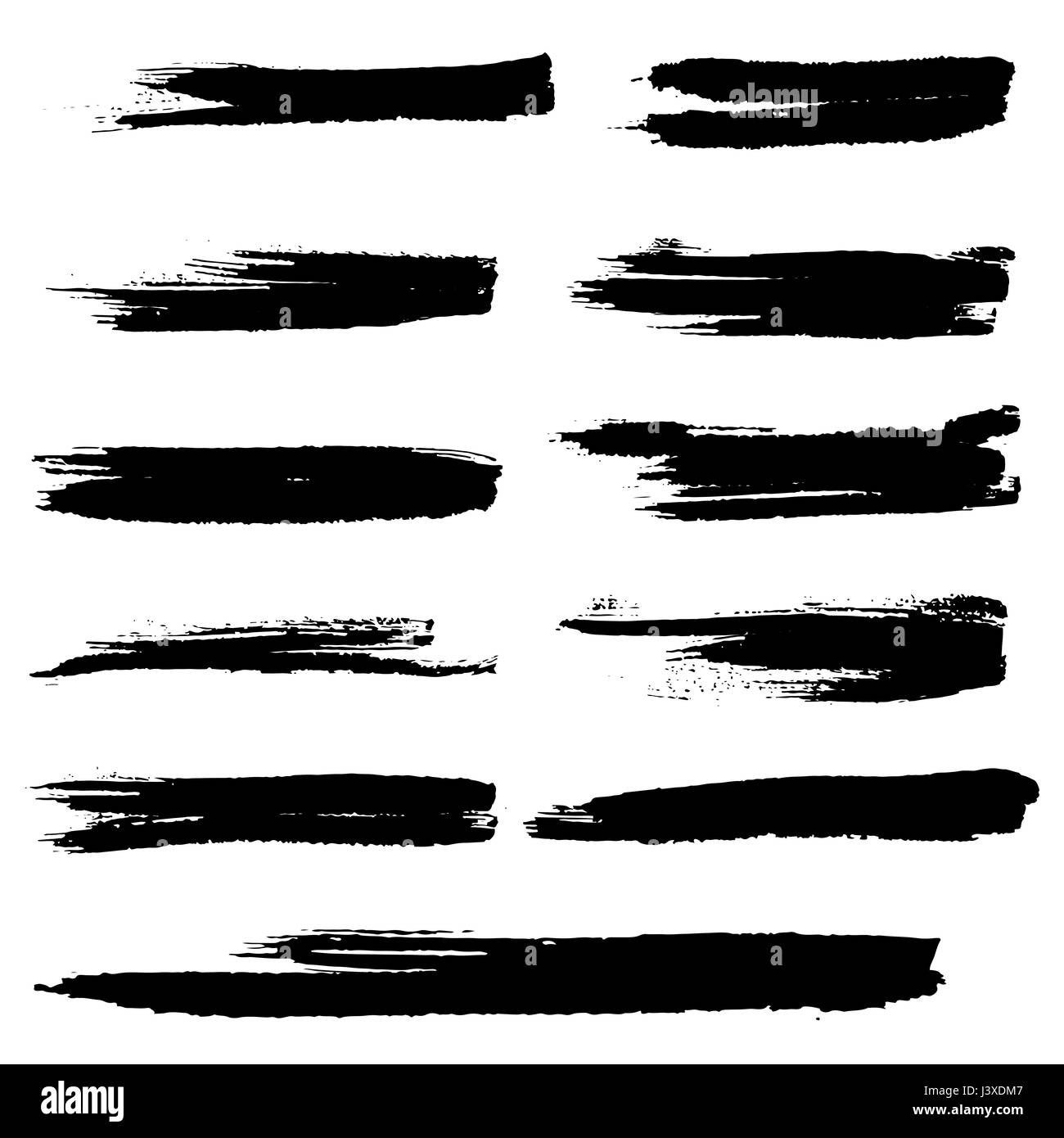 Ink vector brush strokes. Vector illustration. Grunge hand drawn ...