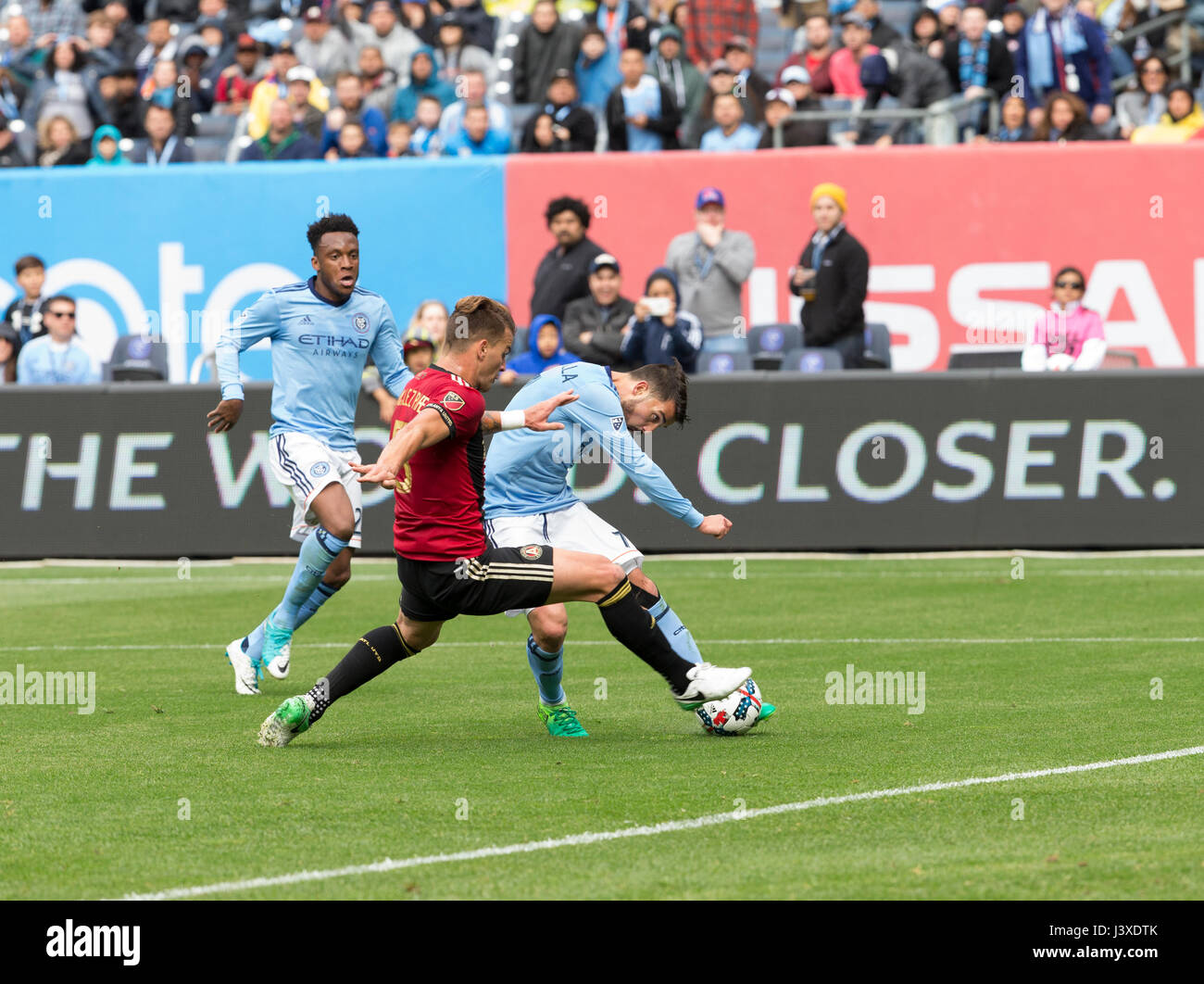 New York, United States. 07th May, 2017. David Villa (7) of NYC FC ...