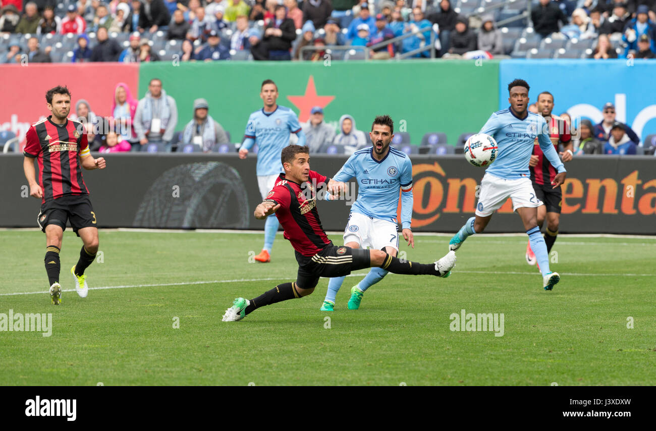 New York, United States. 07th May, 2017. David Villa (7) of NYC FC ...
